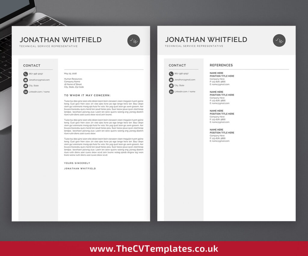 Professional CV Template for MS Word, Modern Resume Template ...