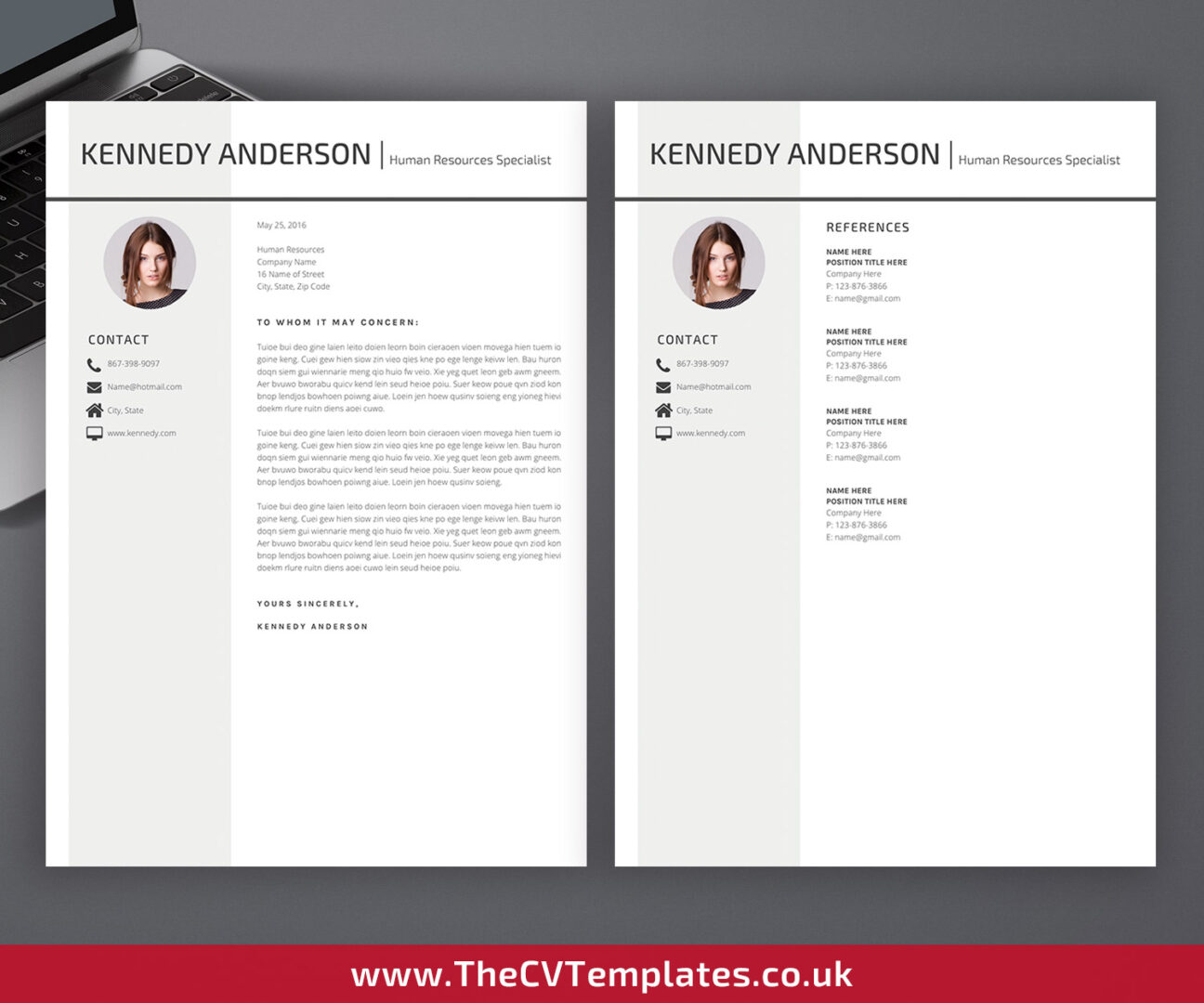 Modern CV Bundle for MS Word, Cover Letter, References, Curriculum ...
