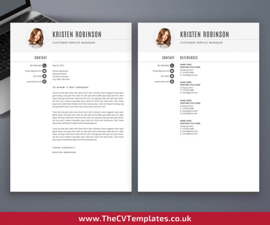 Simple CV Template for MS Word, Curriculum Vitae, Modern Resume ...