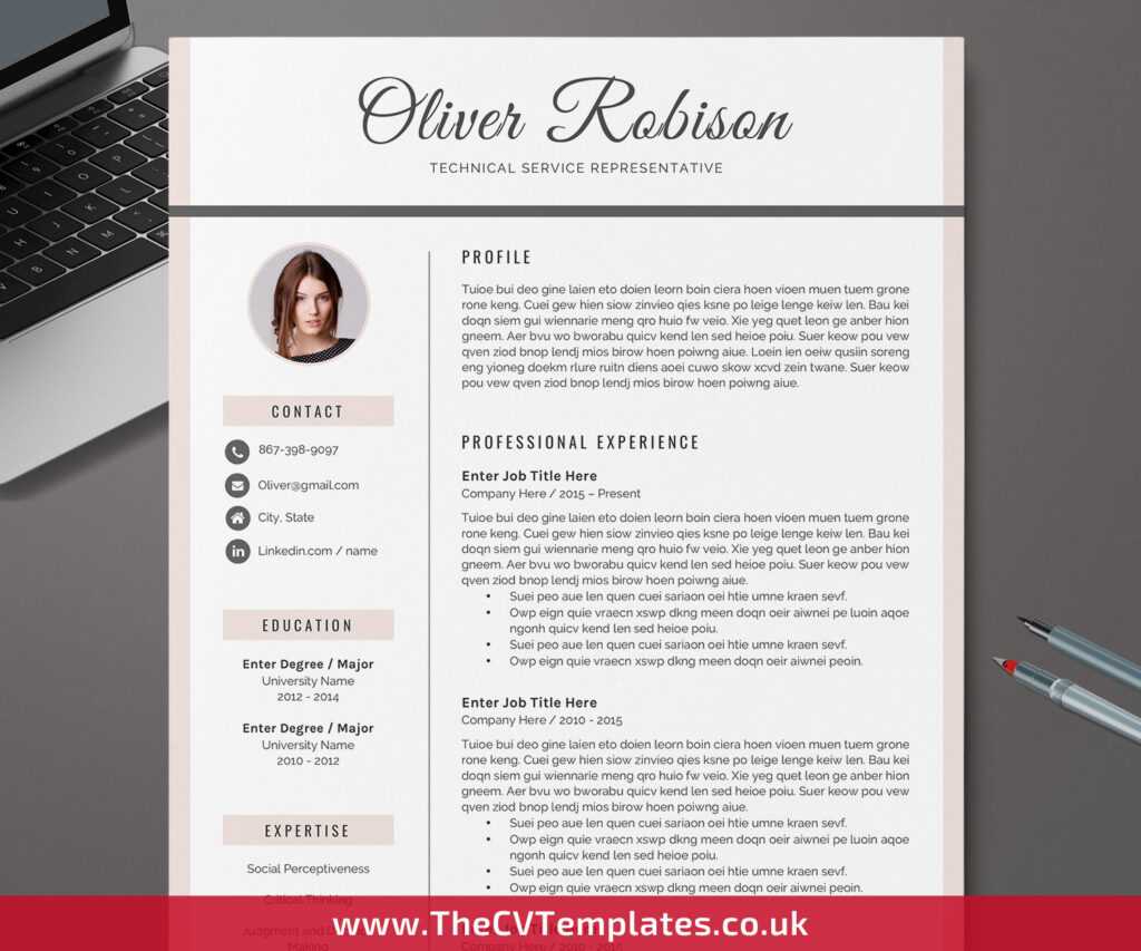 Modern CV Template for MS Word, Professional Resume Template ...
