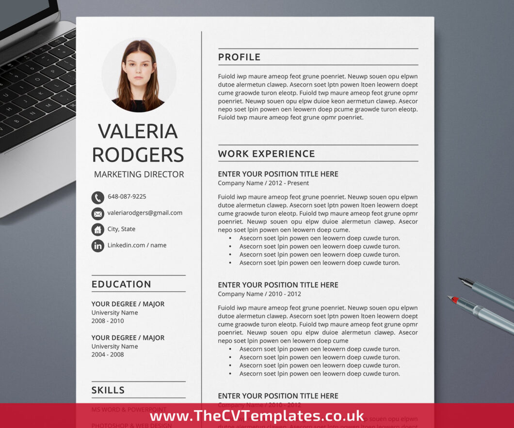 Editable Cv Template Uk Resume Template Uk Ms Word Cv Format Modern - Riset
