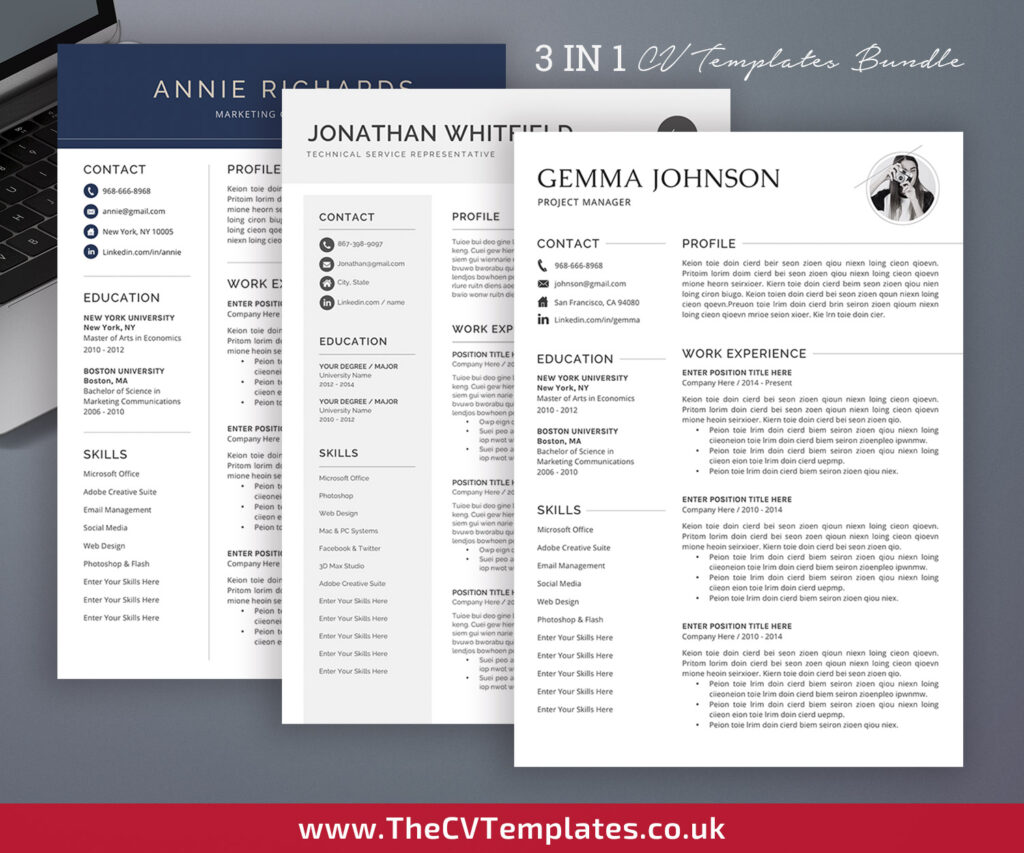 Simple CV Bundle for MS Word, Cover Letter, References, Curriculum ...