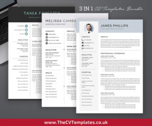 Editable CV Bundle for MS Word, Cover Letter, References, Curriculum ...