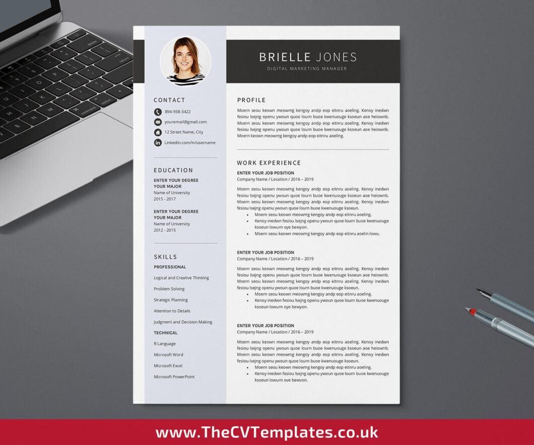 TheCVTemplates.co.uk – Page 3 – Professional and Simple CV Templates ...