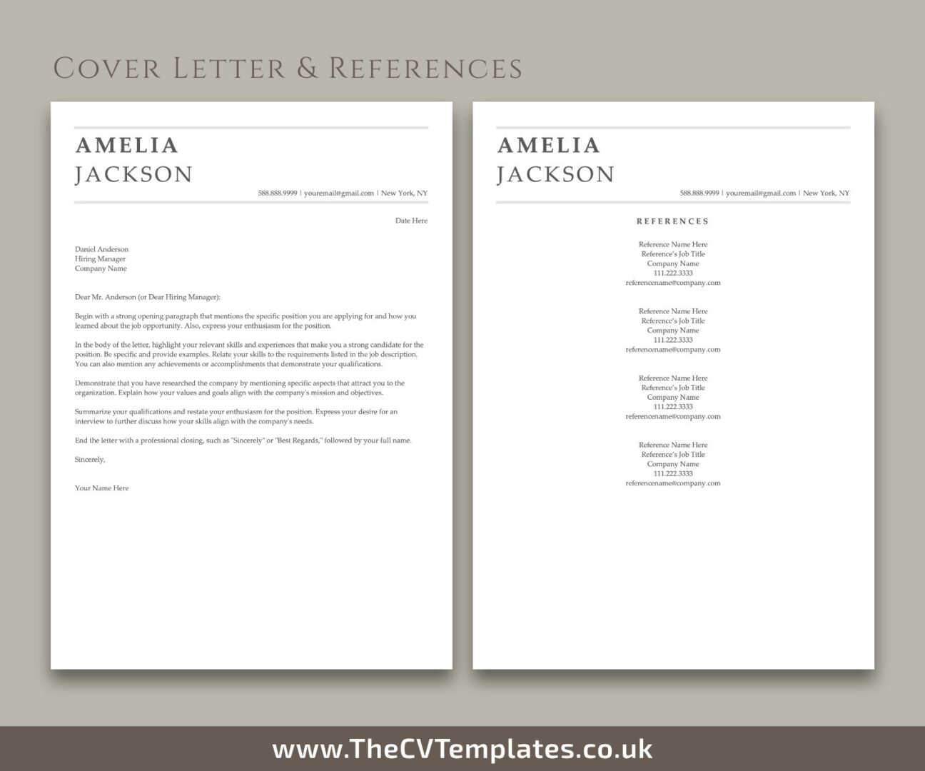 ATS Friendly Resume Template for MS Word, ATS CV Template, Clean and ...