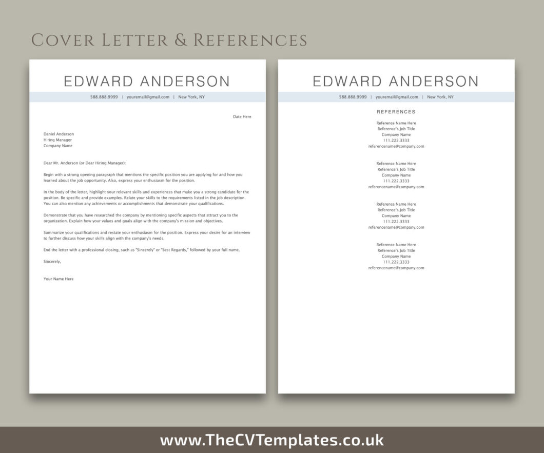 ATS Friendly Resume Template for MS Word, ATS CV Template, Clean and ...