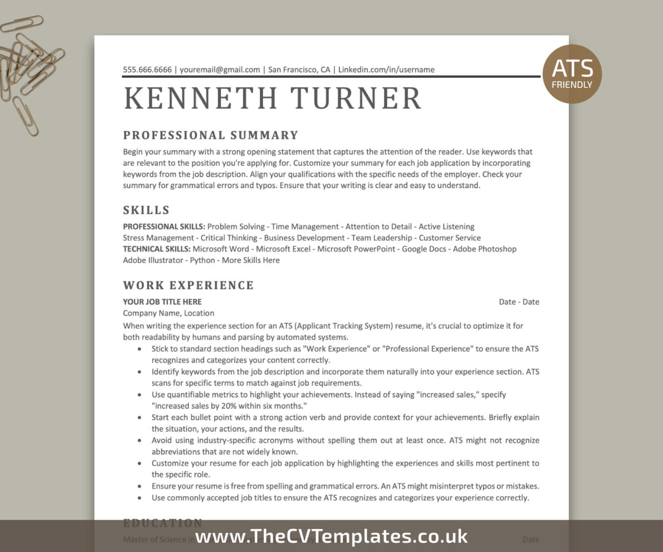 ATS CV Templates – Page 2 – TheCVTemplates.co.uk