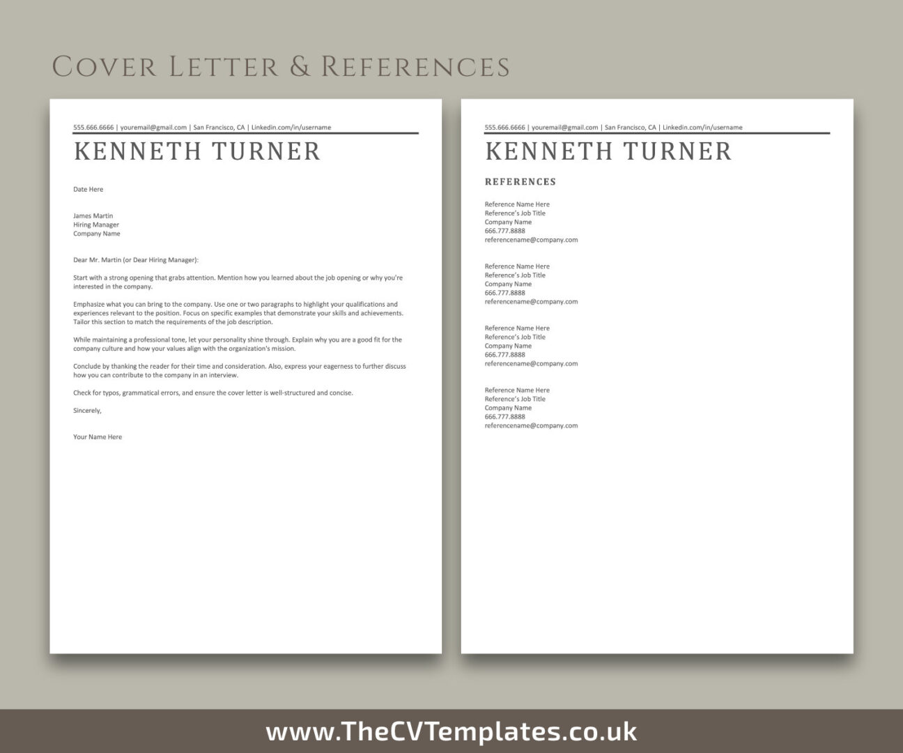 ATS CV Template for MS Word, Classic Professional ATS Resume Template ...