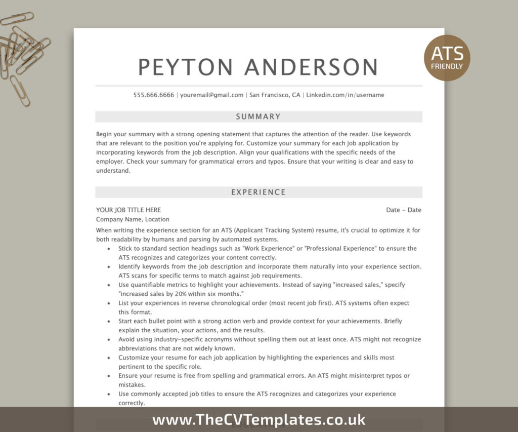 ATS CV Templates – Page 2 – TheCVTemplates.co.uk