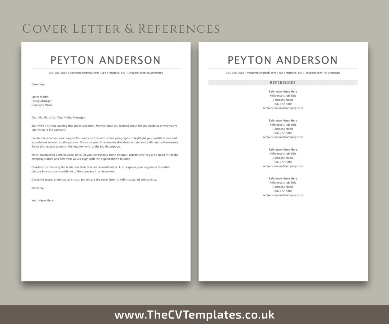 Clean ATS CV Template for MS Word, Simple ATS Resume Template Design ...