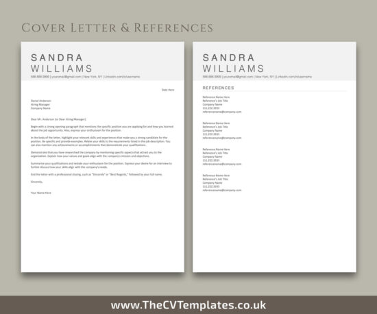 ATS Friendly Resume Template for MS Word, ATS CV Template, Clean and ...