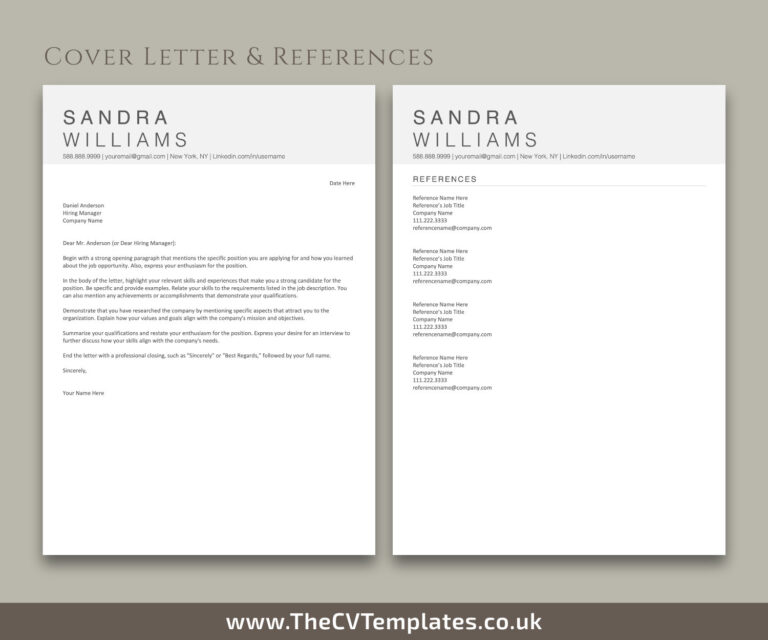 ATS Friendly Resume Template for MS Word, ATS CV Template, Clean and ...