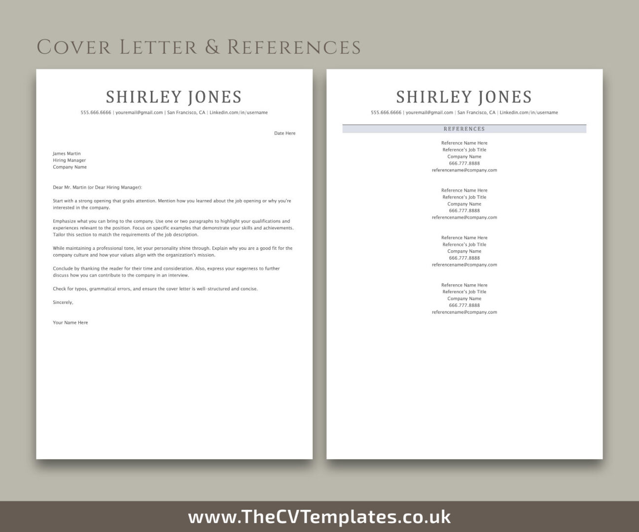 Classic ATS CV Template for MS Word, Clean ATS Resume Template Design ...