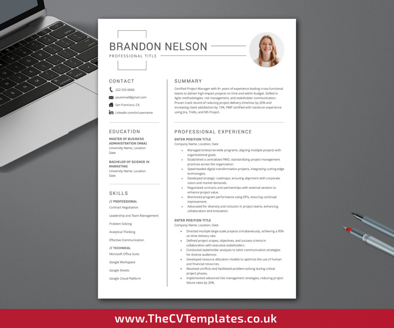 CV Bundle for MS Word, Modern Resume Template, Professional CV Template ...