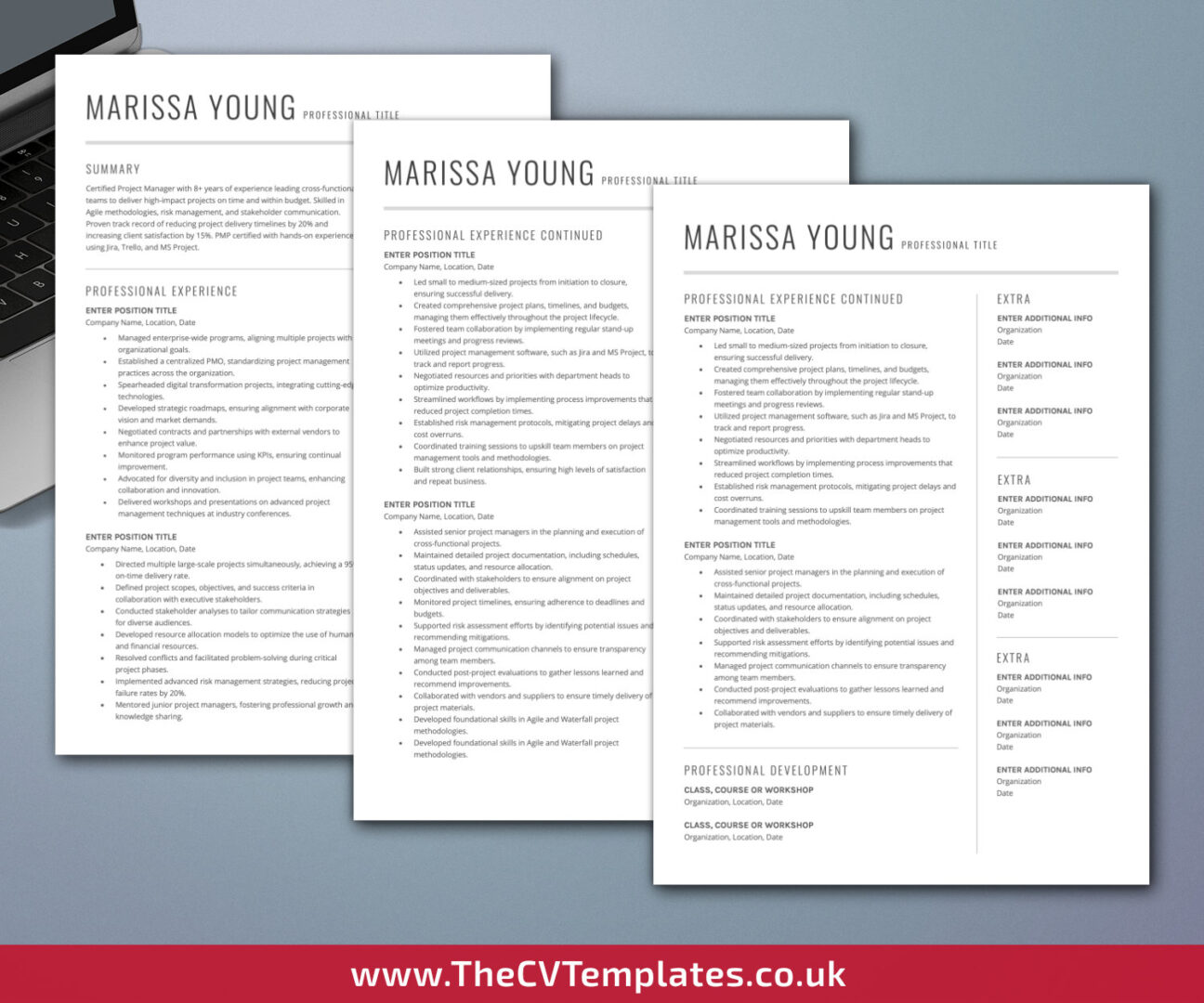 Simple CV Bundle for MS Word, Professional CV Template, Modern CV ...