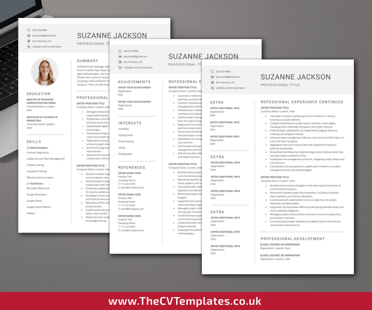 CV Bundle for MS Word, Professional CV Template, Modern Resume Template ...