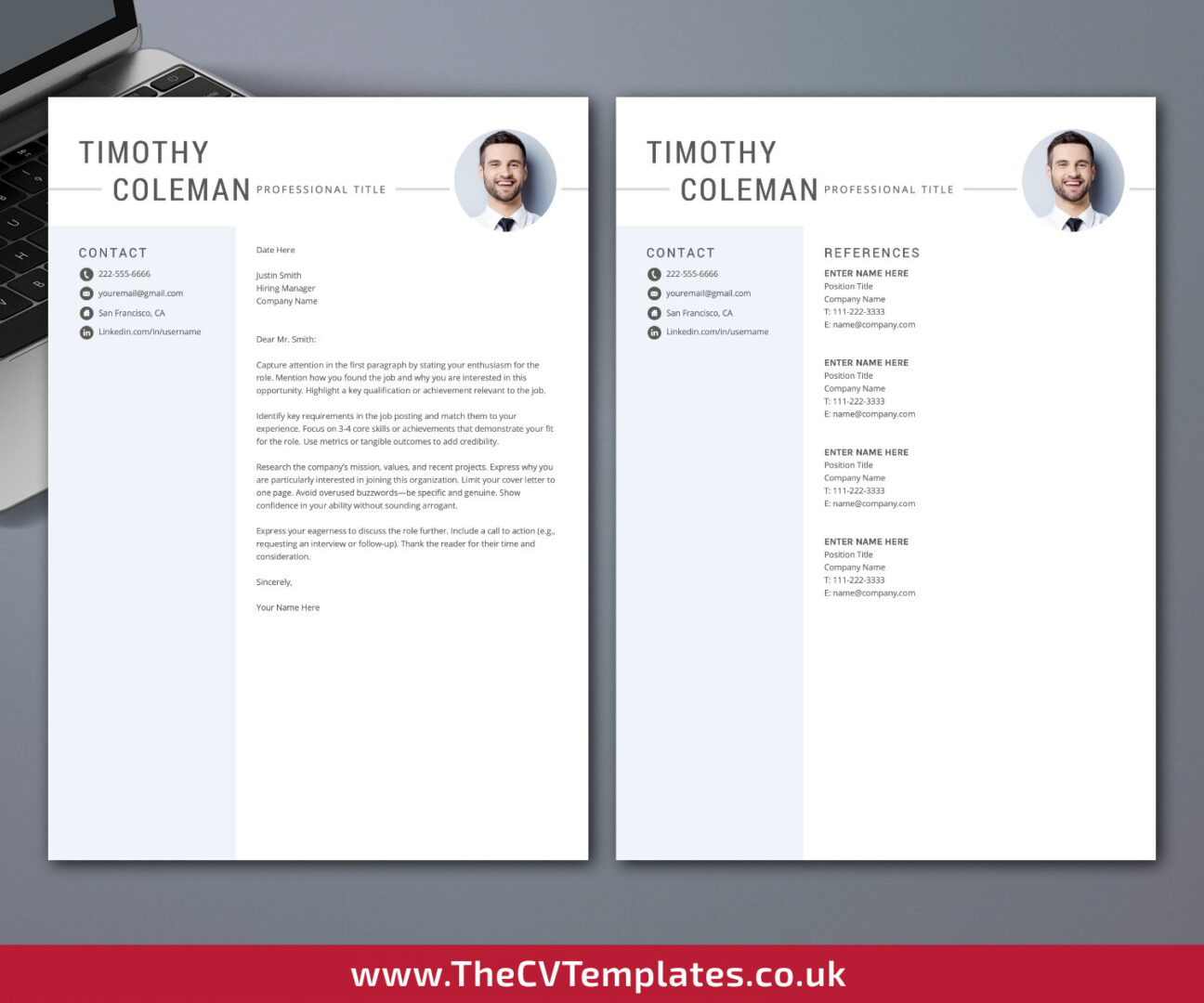 Clean CV Template for MS Word, Professional CV Template, Simple CV ...