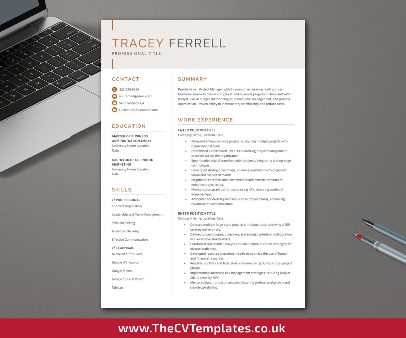 CV Bundle for MS Word, Modern Resume Template, Professional CV Template ...